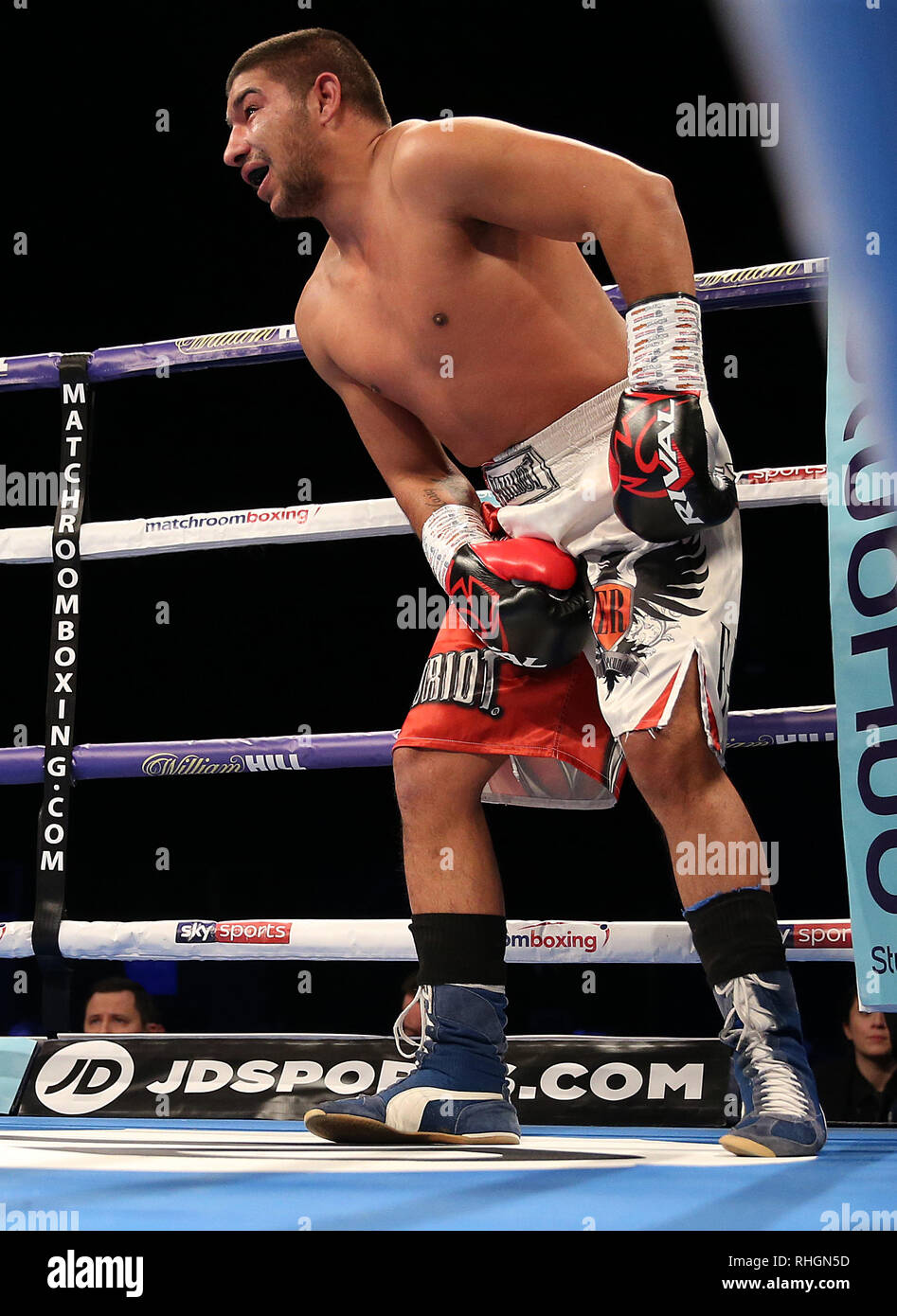 Radoslav Mitev during the middleweight contest at The O2 Arena, London ...