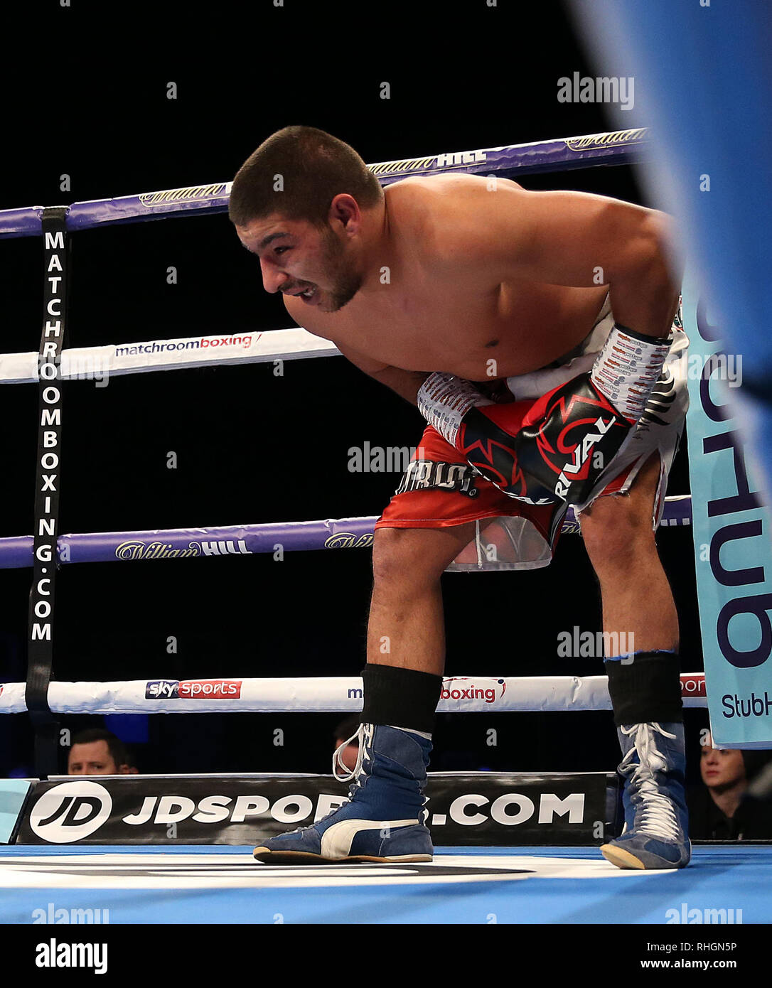 Radoslav Mitev during the middleweight contest at The O2 Arena, London ...