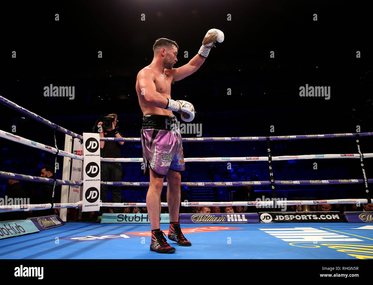 Scott Fitzgerald after winning his middleweight contest at The O2 Arena ...