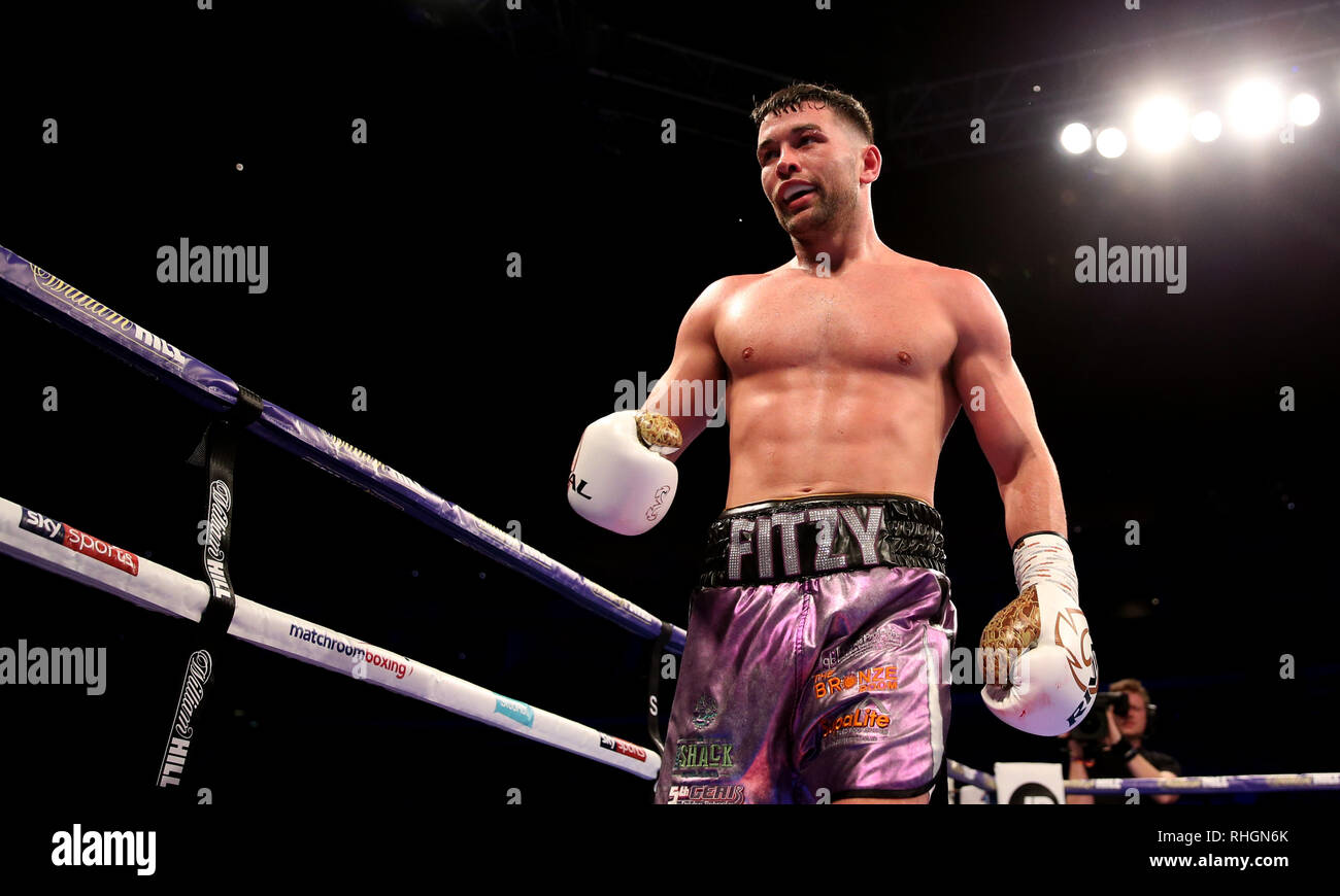 Scott Fitzgerald after winning his middleweight contest at The O2 Arena ...