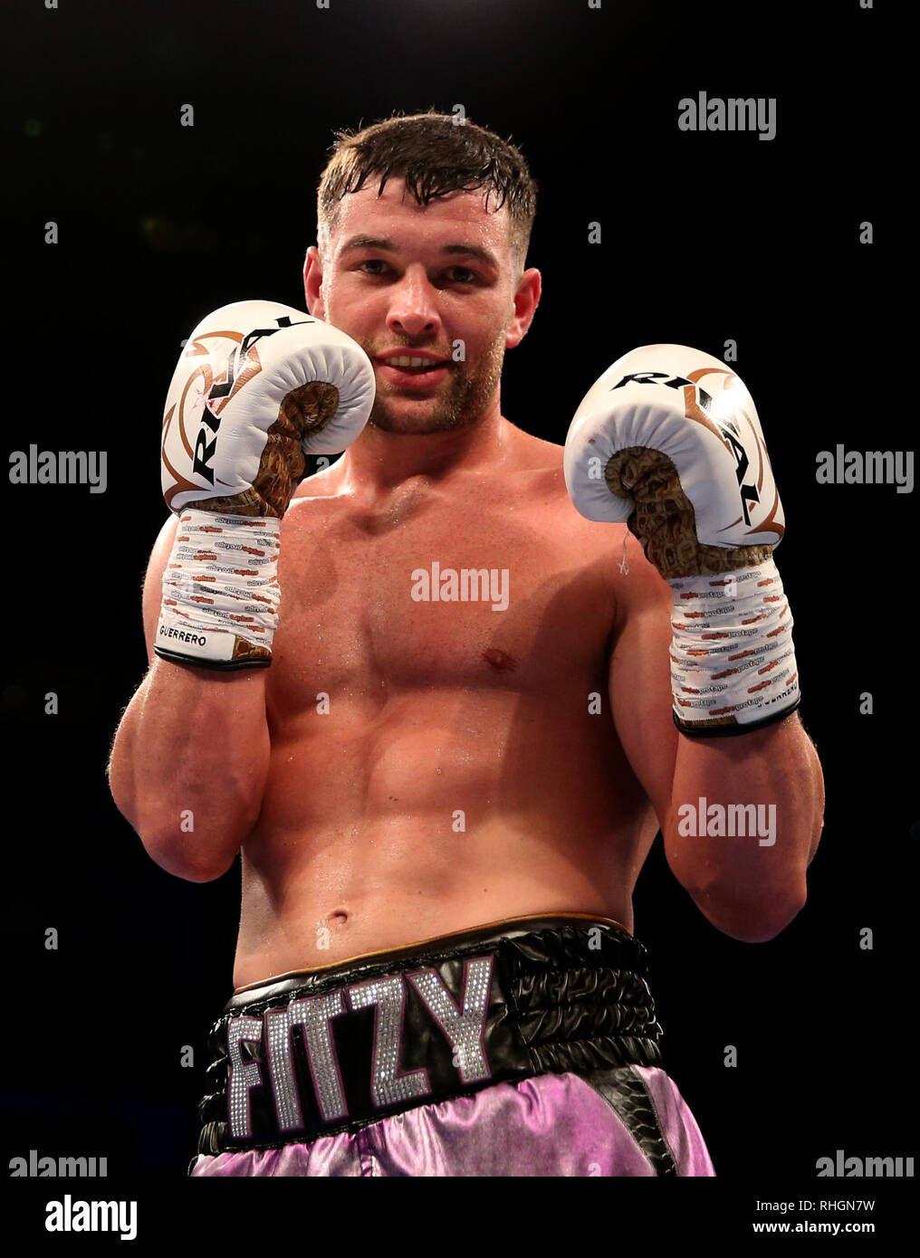 Scott Fitzgerald after winning his middleweight contest at The O2 Arena ...