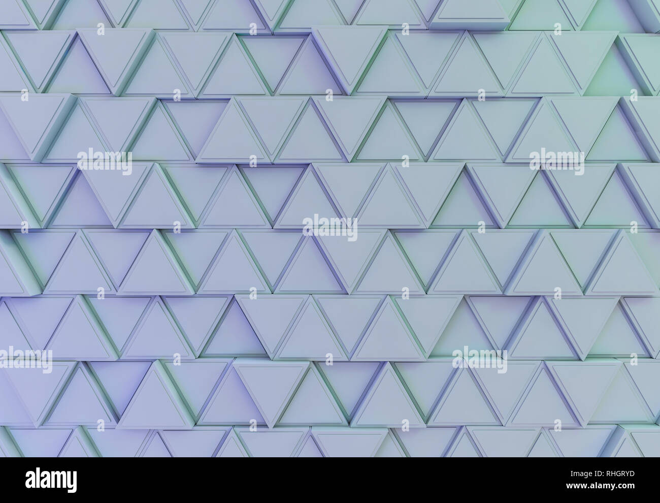 Two tone triangle extruded abstract background. 3D rendering Stock ...