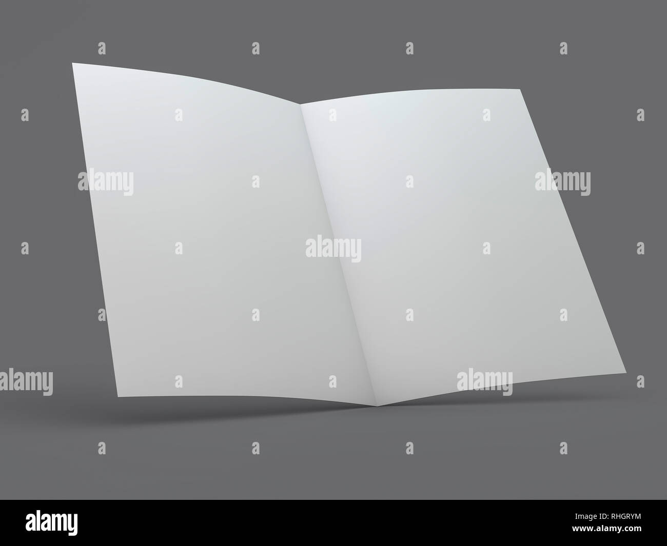 Blank Brochure magazine isolated to replace your design. 3D rendering ...