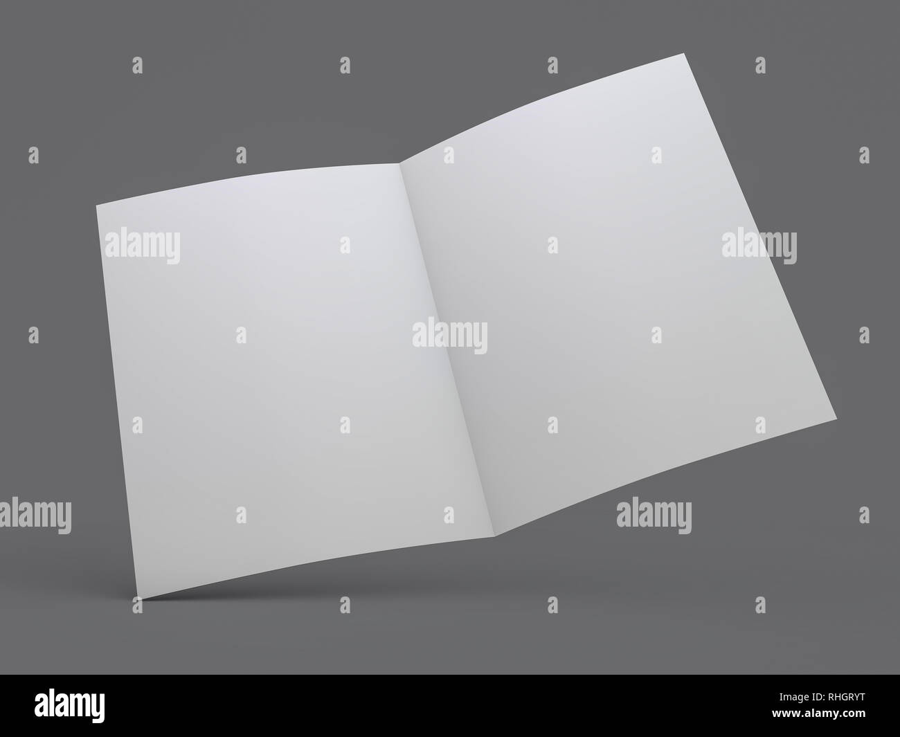 Blank Brochure magazine isolated to replace your design. 3D rendering ...