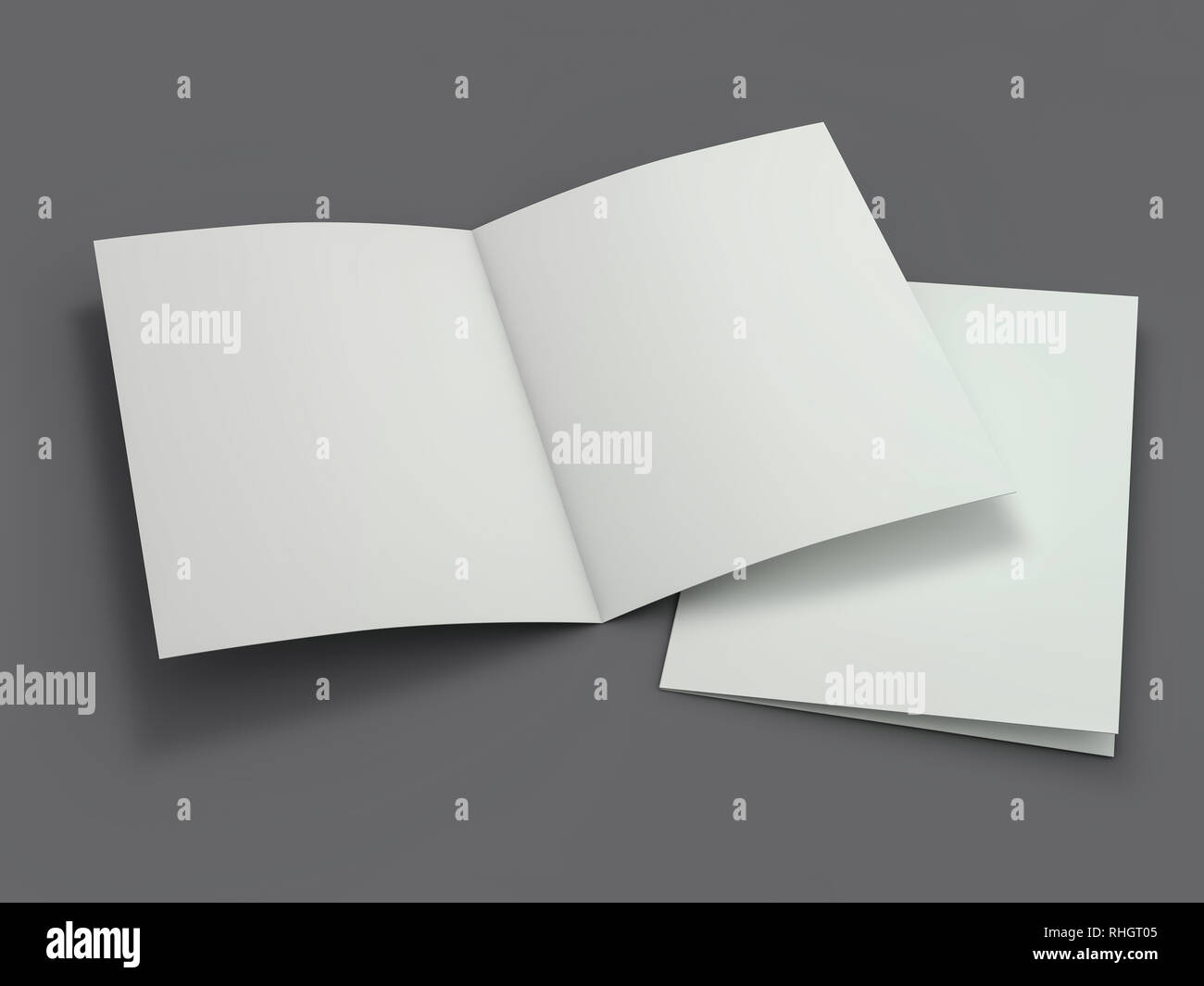 Blank Brochure magazine isolated to replace your design. 3D rendering ...