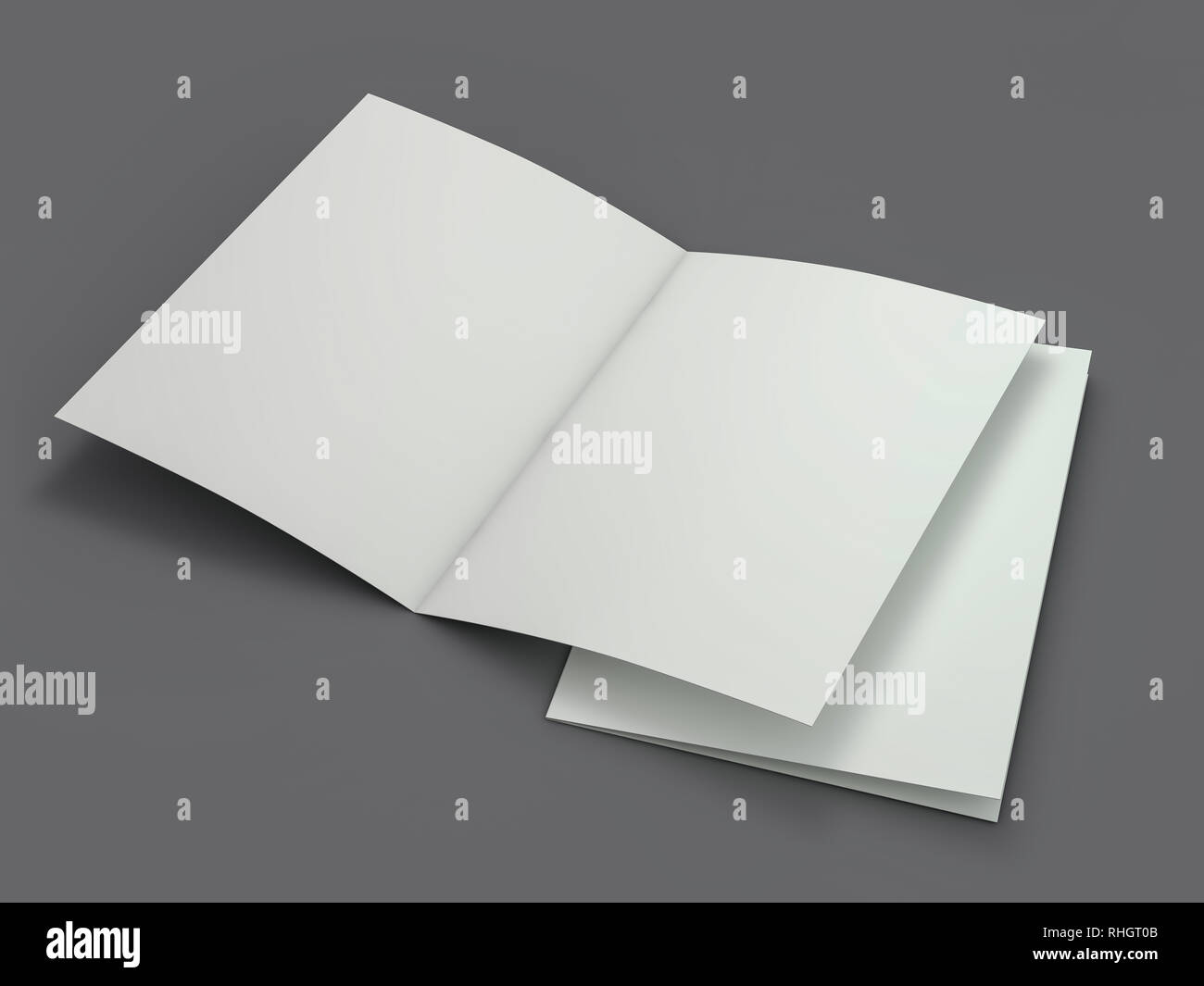 Blank Brochure magazine isolated to replace your design. 3D rendering ...