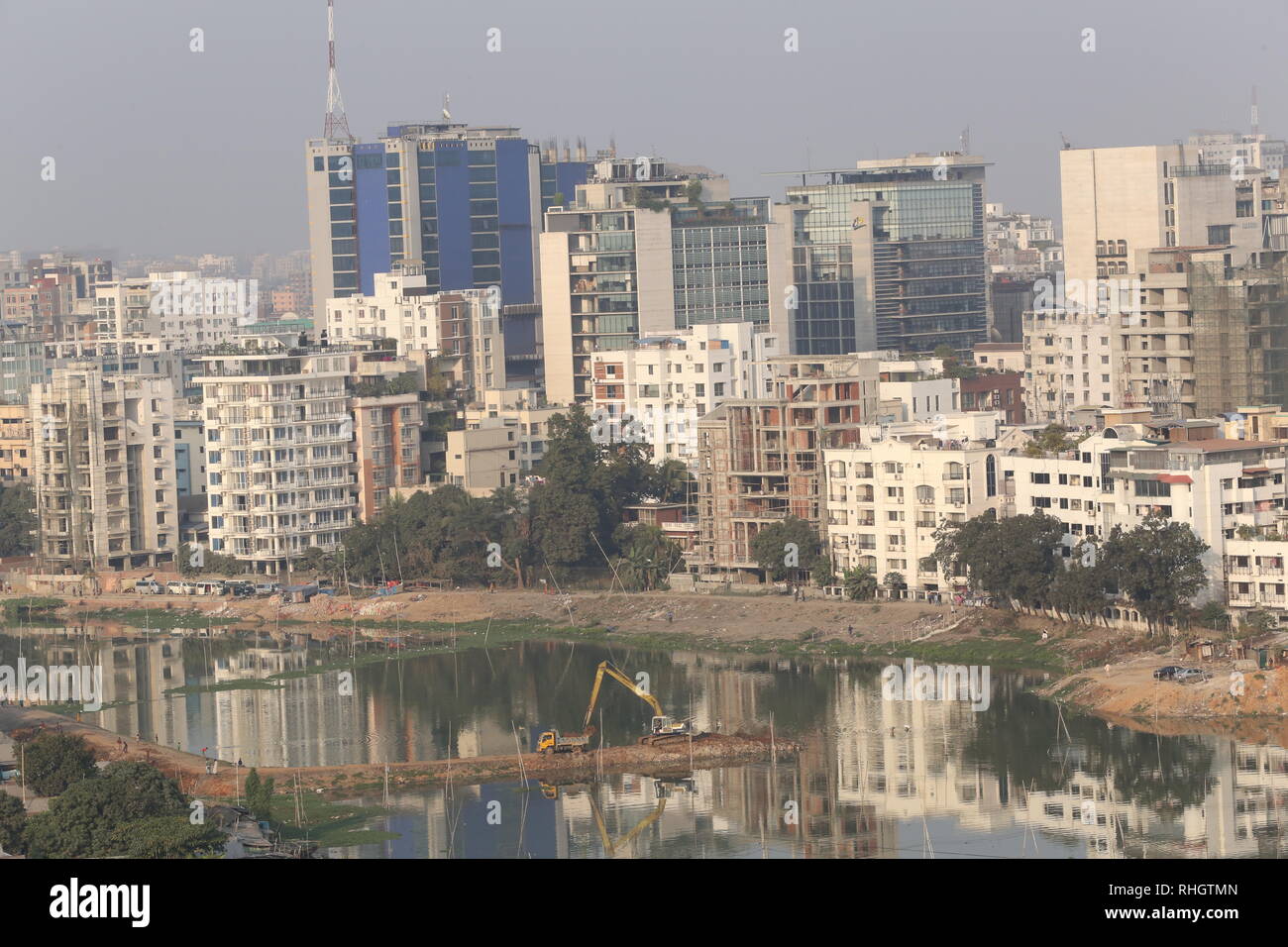 Arial view of the Korail slum in Dhaka, Bangladesh, January 31, 2019 ...