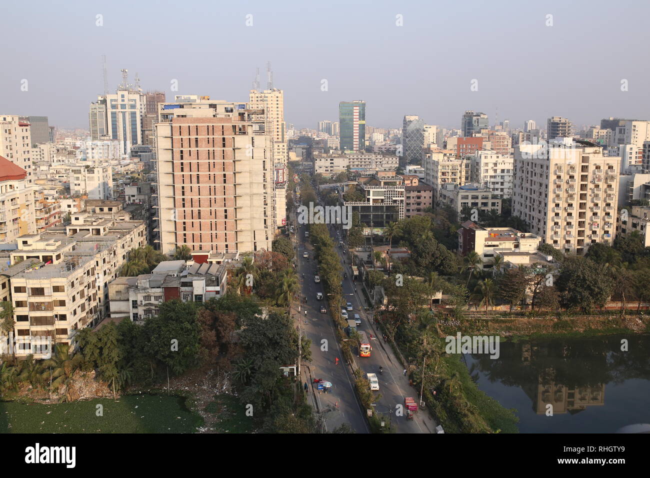 Arial view of the Gulshan area in Dhaka, Bangladesh, January 31, 2019 ...