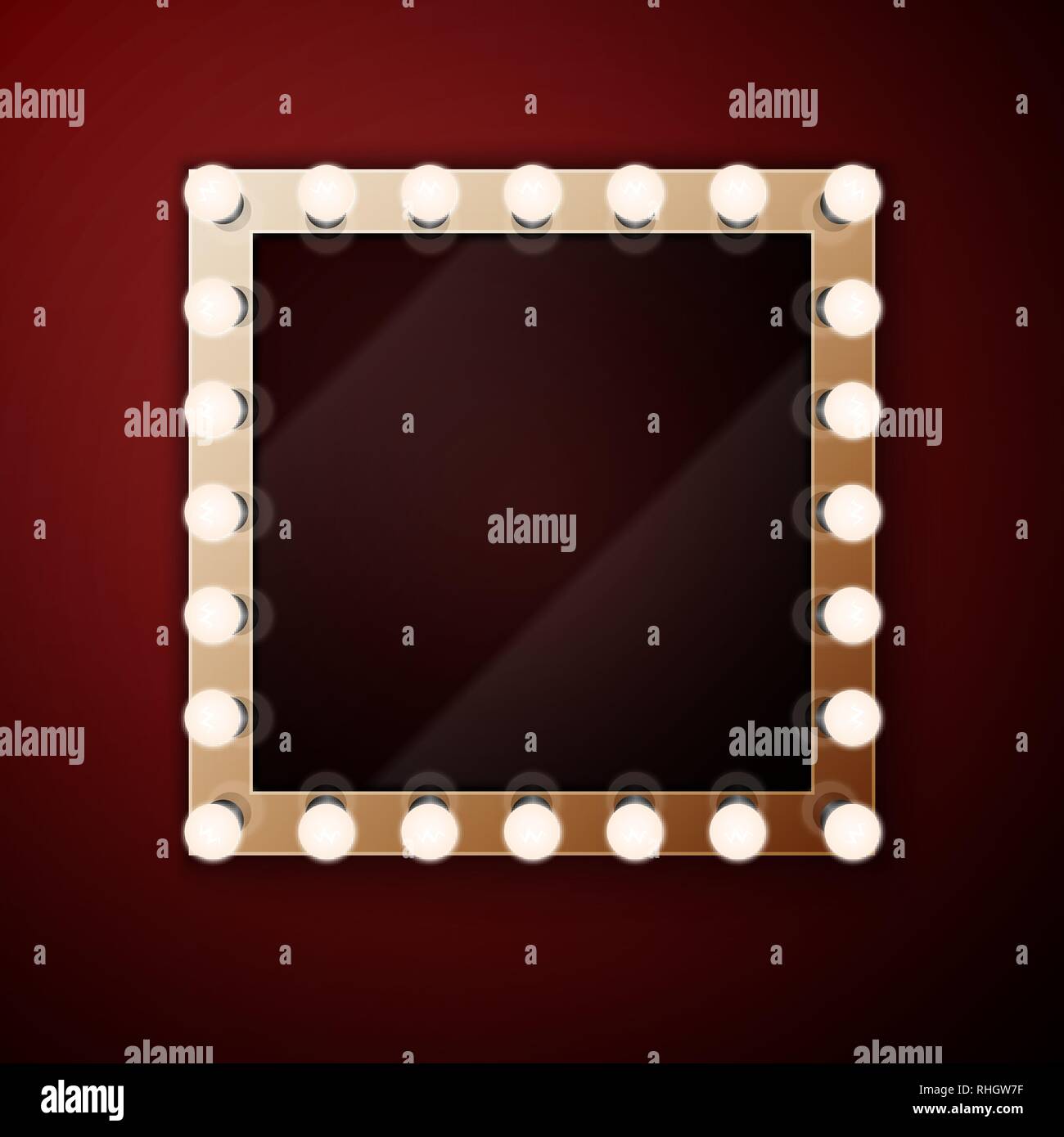 Illuminated vanity mirror Stock Vector Images - Alamy