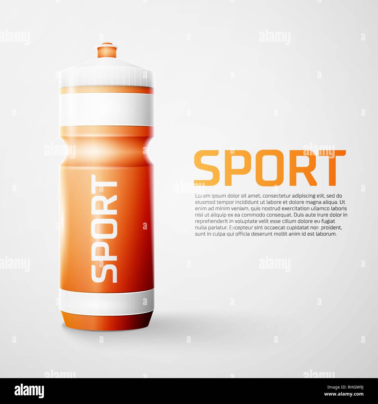 Sport nutrition drink bottle for fitness. Shaker bottle for gym ...
