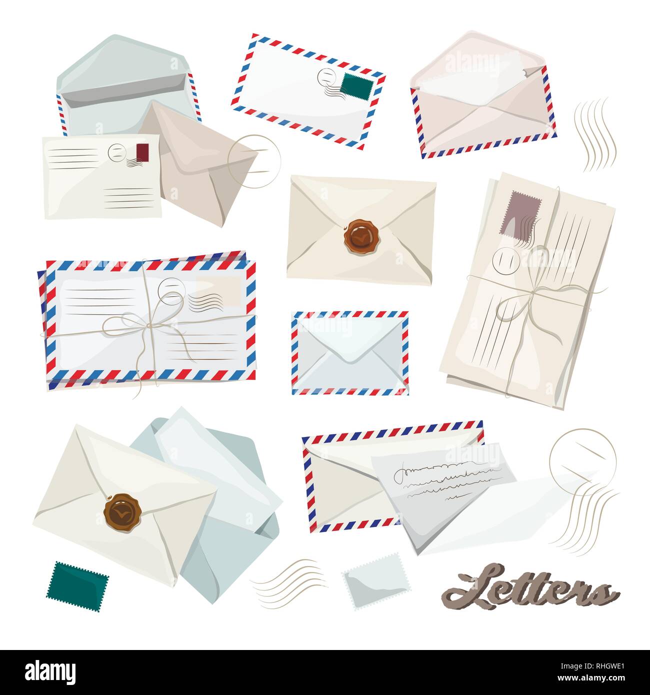 Letter and envelope vector icon for your design Stock Vector Image ...