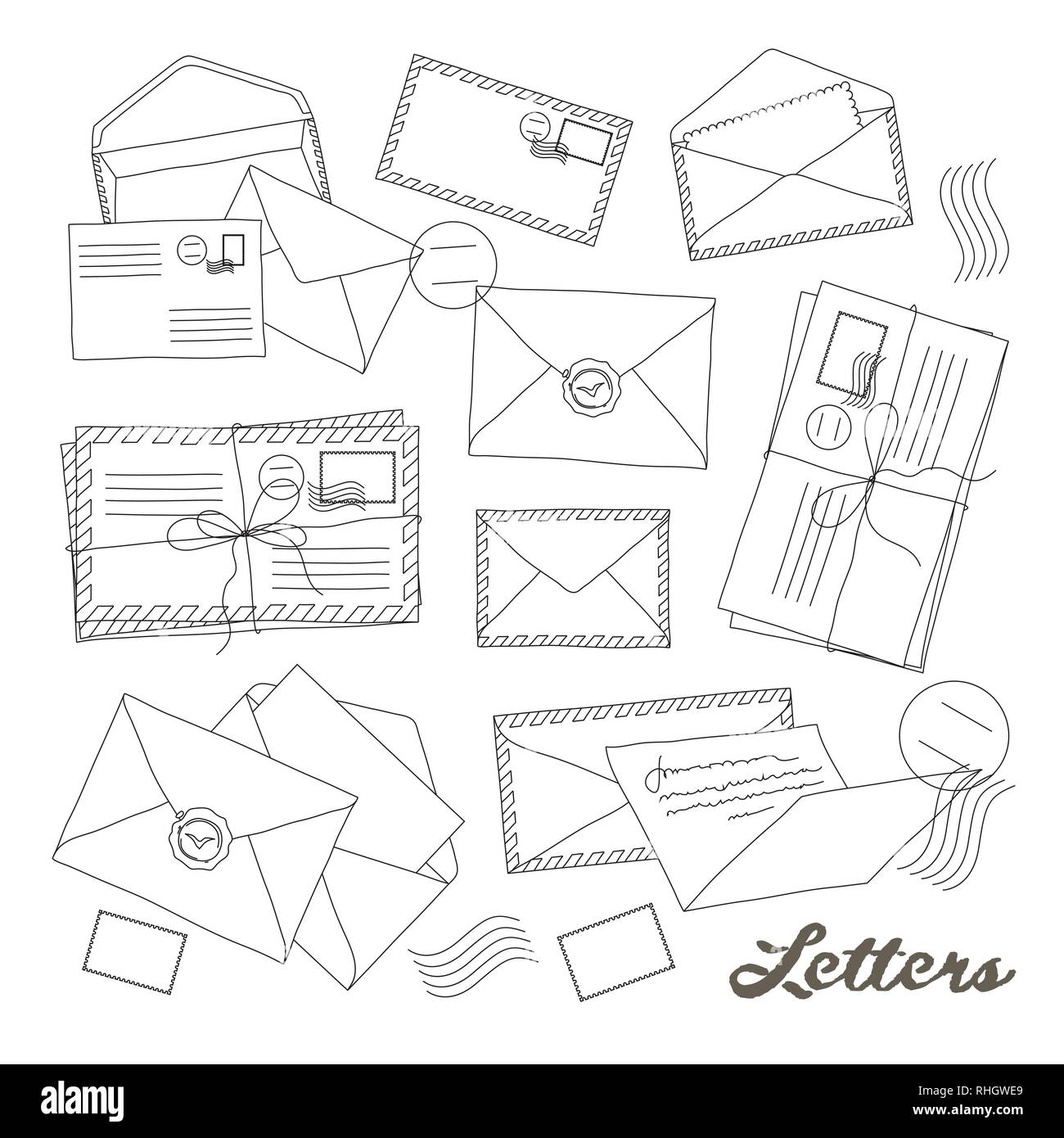 Letter and envelope vector icon for your design Stock Vector Image ...