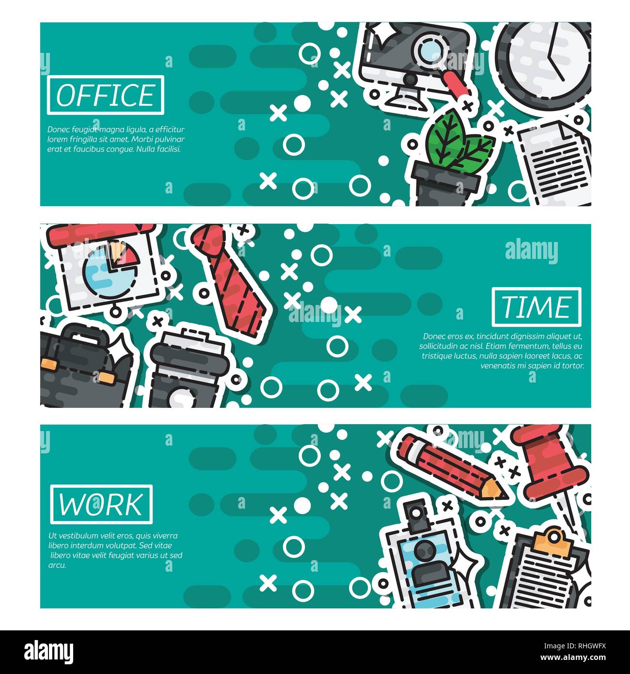 Busy work environment Stock Vector Images - Alamy