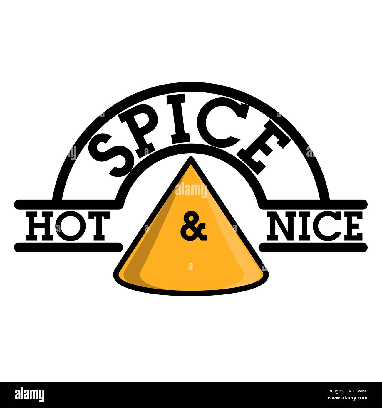 Color vintage spice shop emblem. Stylish design with sketch ...