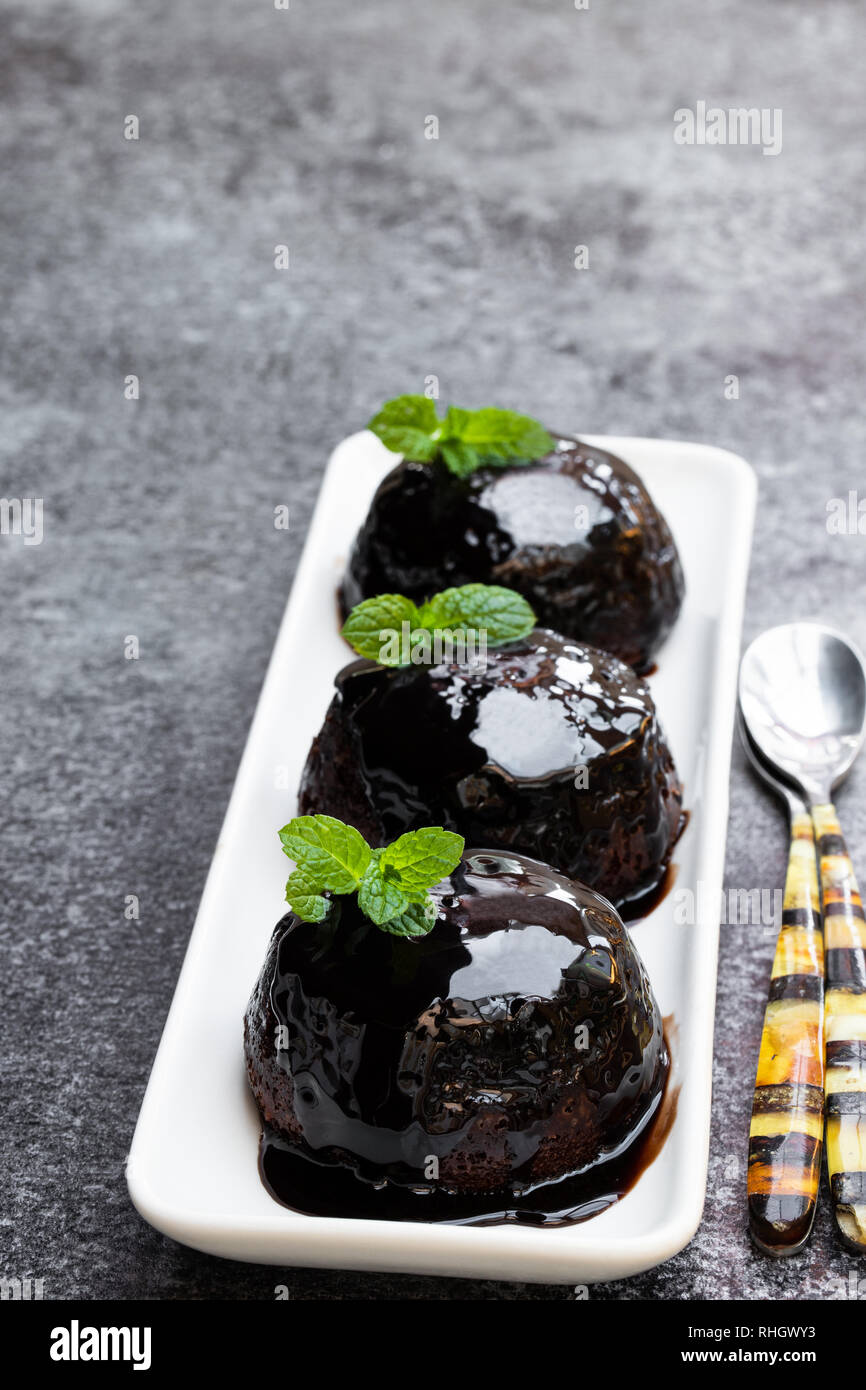 Table hot sweet puddings hi-res stock photography and images - Alamy
