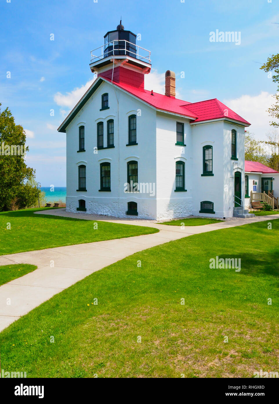 Grand Traverse Light, Northport, Leelanau Penninsula, Michigan, USA ...