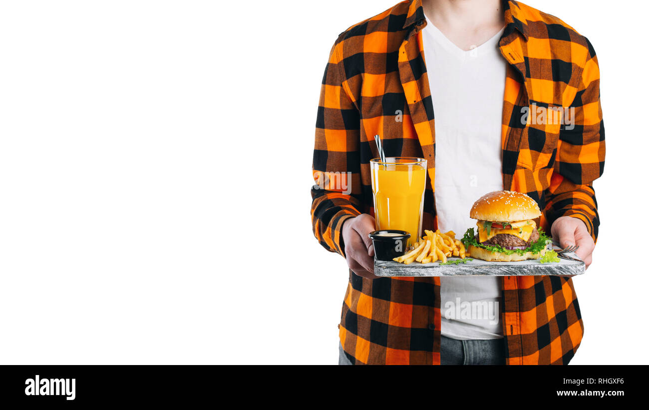 Classic burger salad in Cut Out Stock Images & Pictures - Alamy