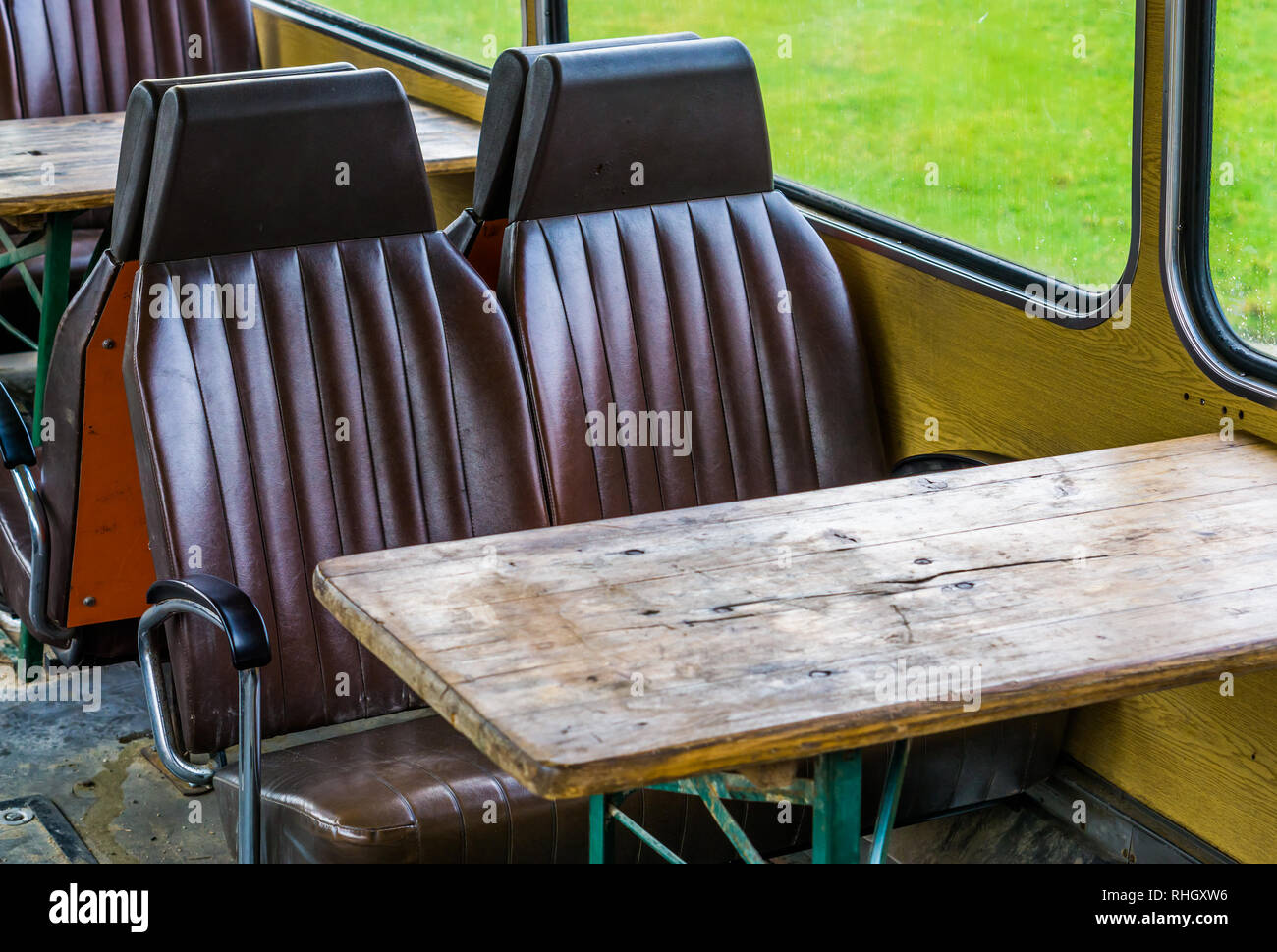 Retro bus interior hi-res stock photography and images - Alamy