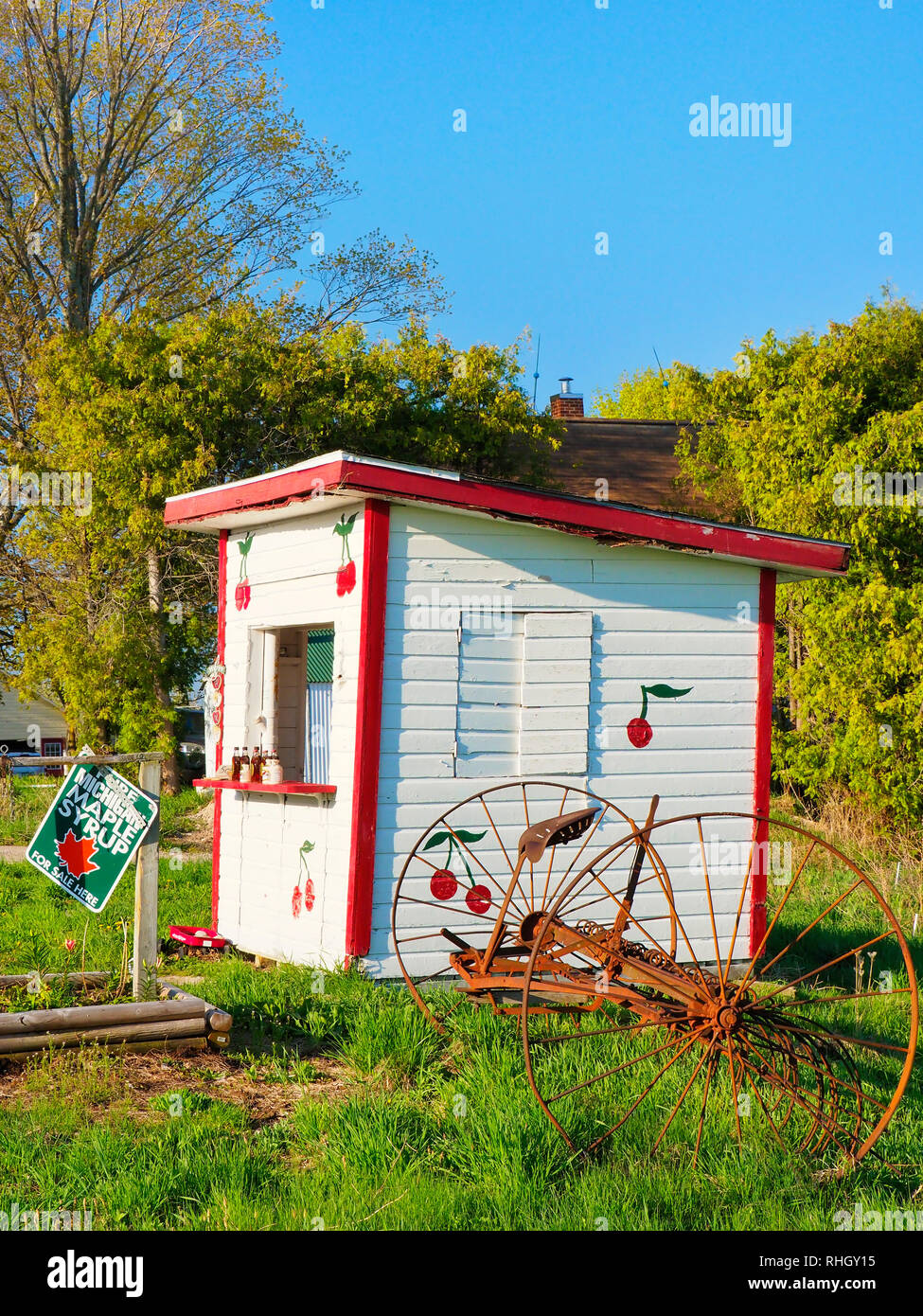Roadside Cherry & Maple Syrup Stand, Old Mission Peninsula, Old Mission ...