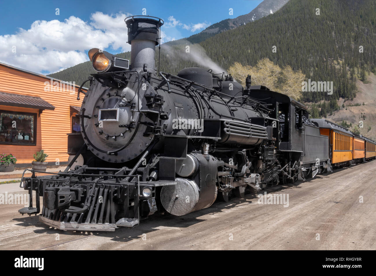Steam powered train Stock Photo - Alamy