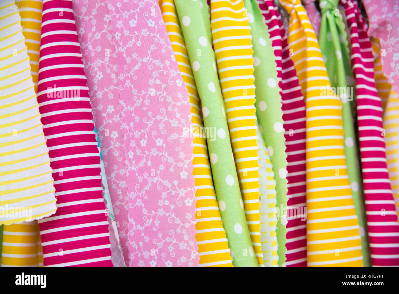 Polka dot fabric swatches hi-res stock photography and images - Alamy