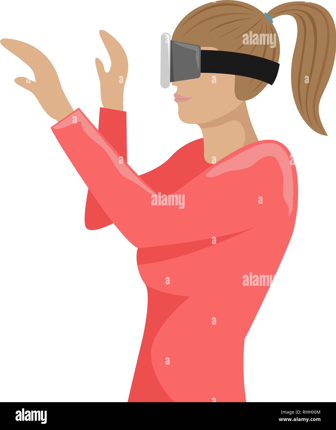 Gamer Girl Cartoon Stock Vector Images Alamy