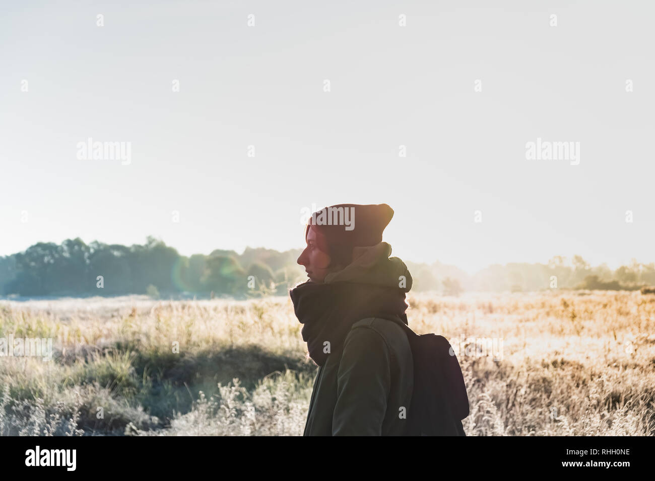 Indian woman portrait park hi-res stock photography and images - Alamy