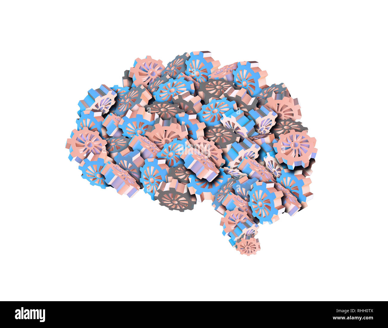 Brain composed of gears Stock Photo - Alamy