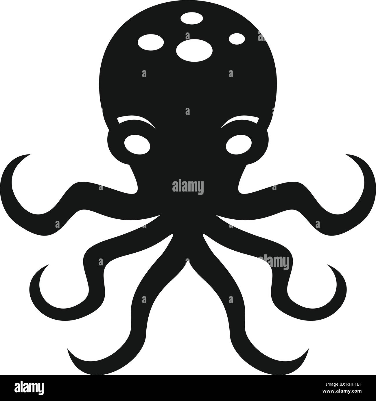 Octopus icon. Simple illustration of octopus vector icon for web design ...