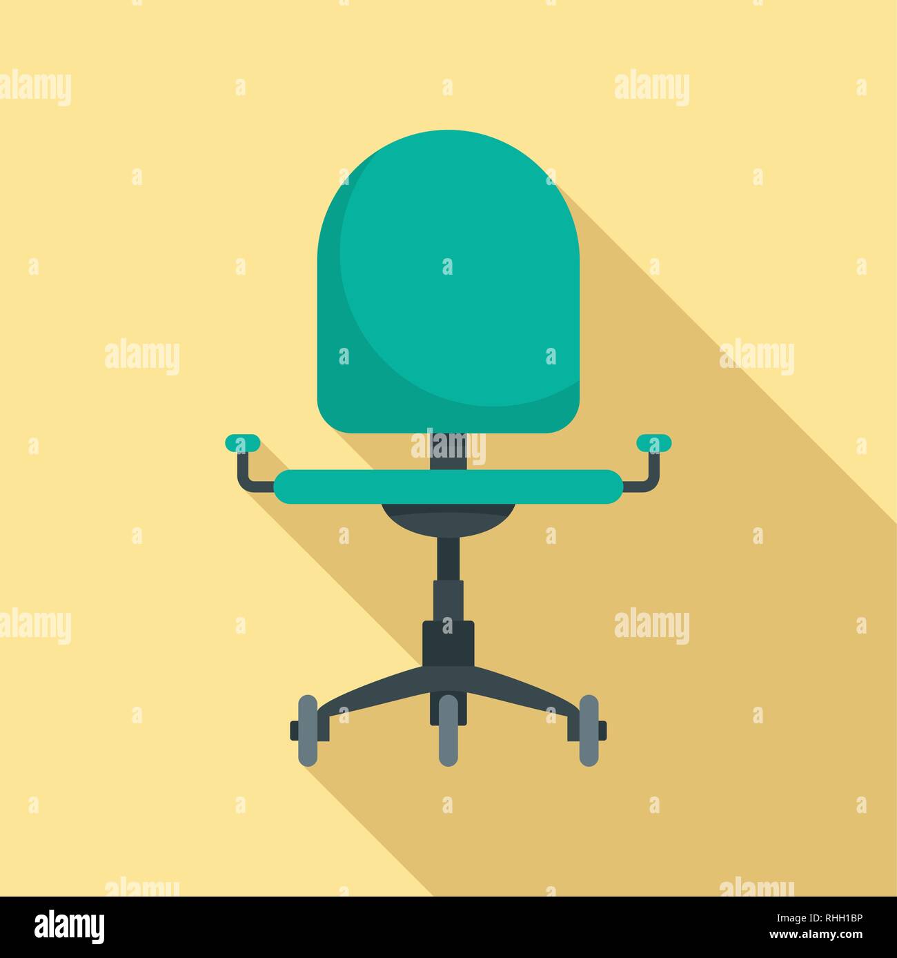 Desk chair icon. Flat illustration of desk chair vector icon for web ...