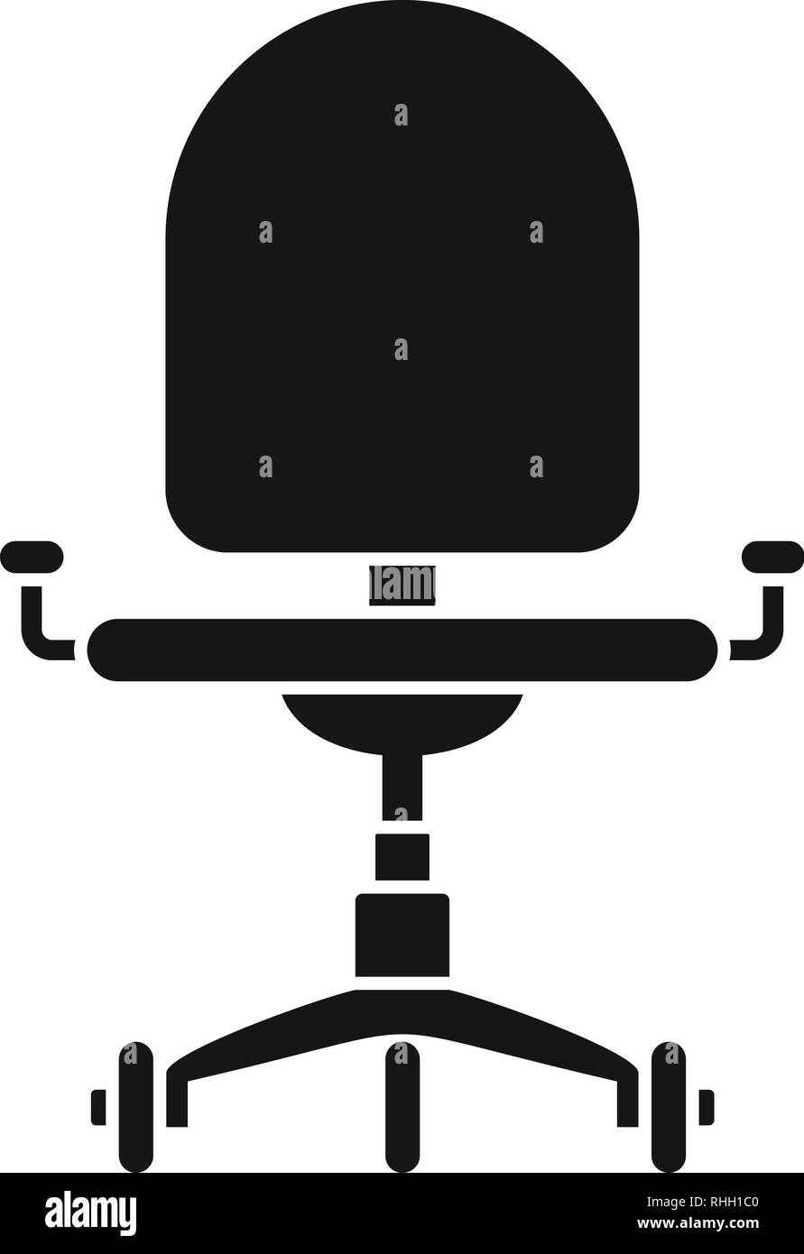 Desk chair icon. Simple illustration of desk chair vector icon for web ...