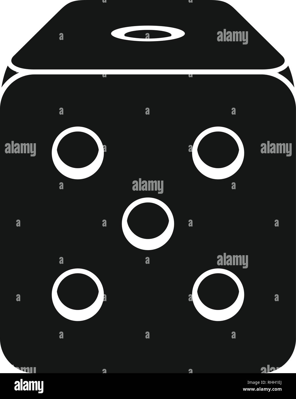 Dice cube icon. Simple illustration of dice cube vector icon for web ...
