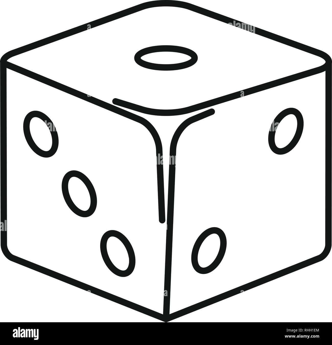 Classic dice icon. Outline classic dice vector icon for web design ...