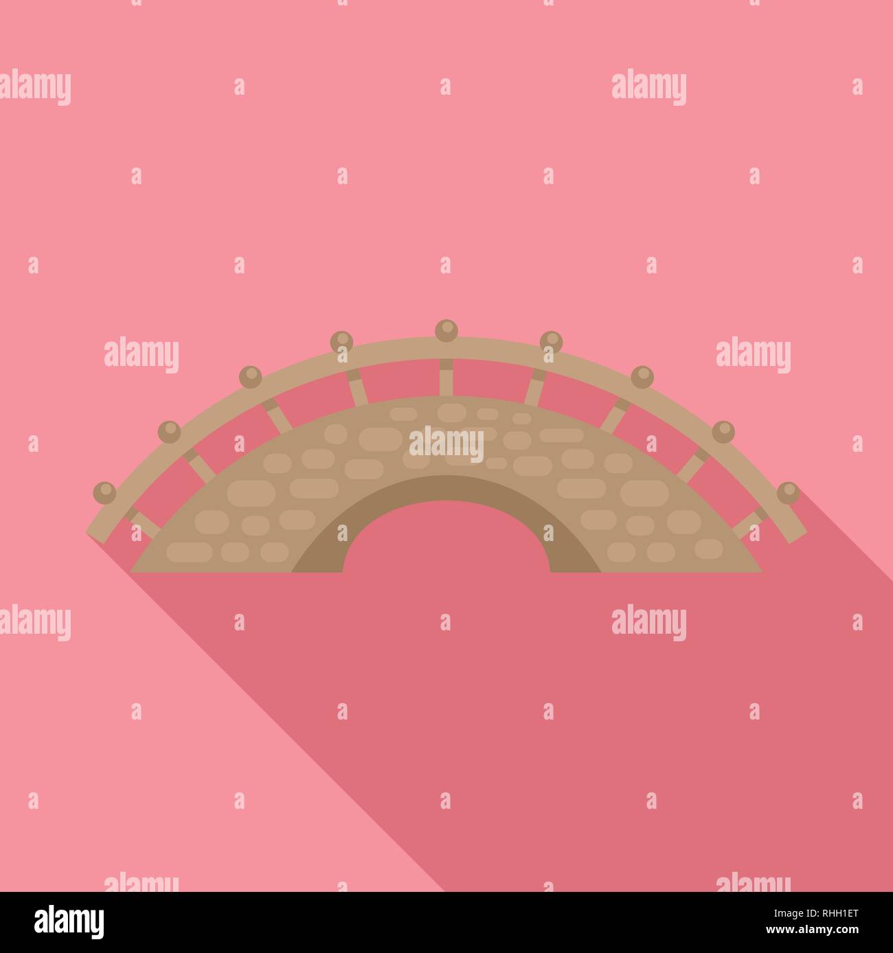 Bridge building icon. Flat illustration of bridge building vector icon ...