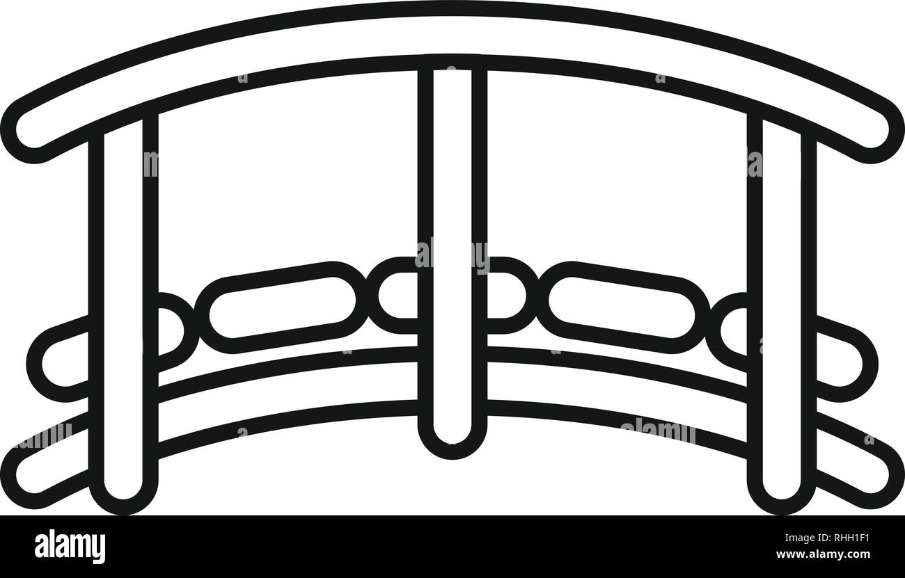 Small wood bridge icon. Outline small wood bridge vector icon for web ...