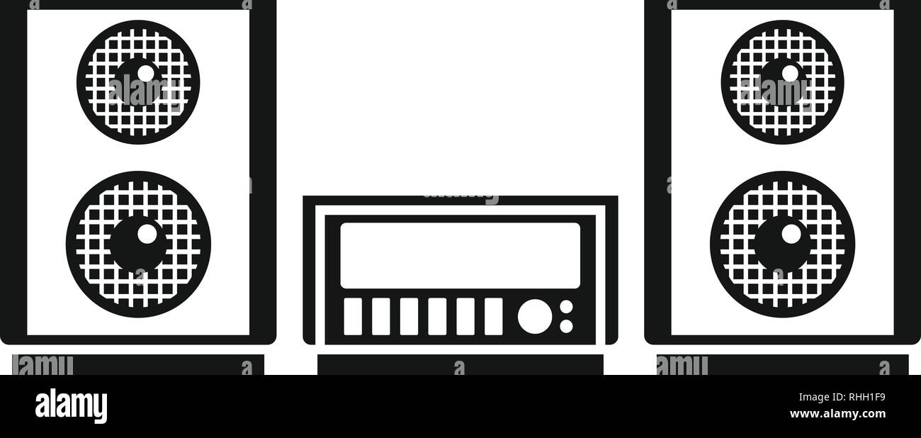 Digital stereo system icon. Simple illustration of digital stereo ...