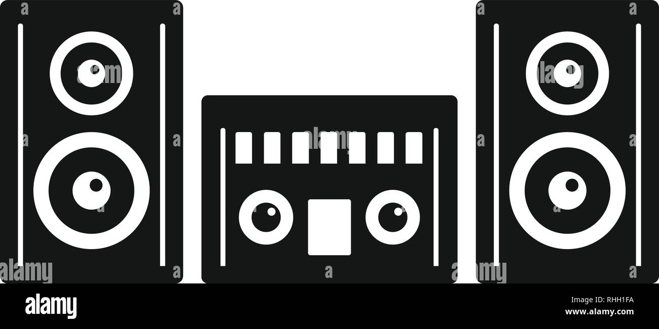 Modern stereo system icon. Simple illustration of modern stereo system ...