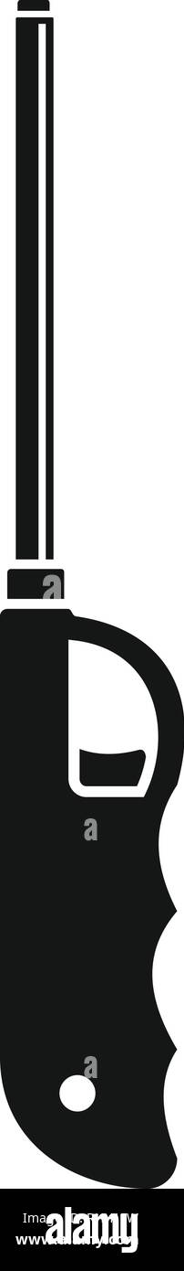 Long electric lighter icon. Simple illustration of long electric ...