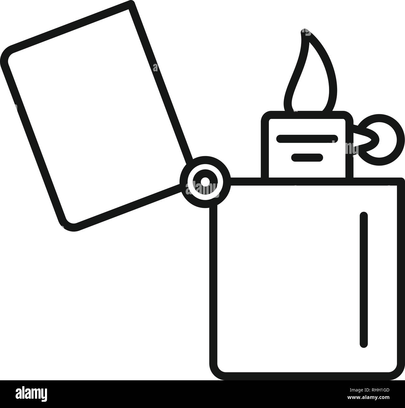 Kerosene lighter icon. Outline kerosene lighter vector icon for web ...