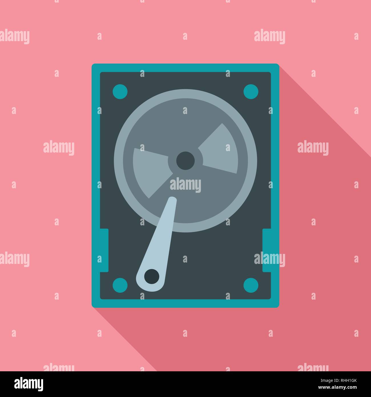 Magnetic hard disk icon. Flat illustration of magnetic hard disk vector ...