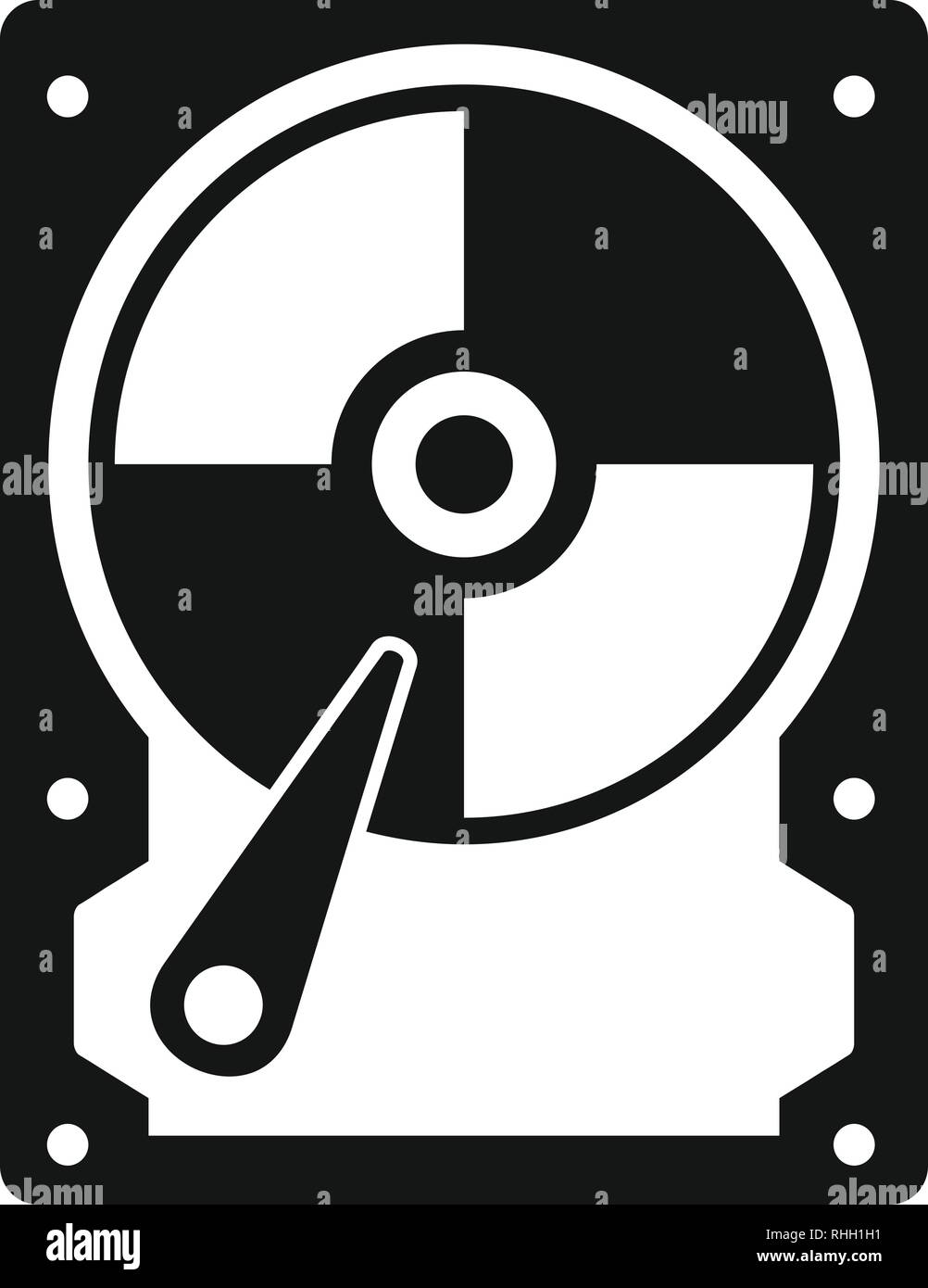 Hard disk icon. Simple illustration of hard disk vector icon for web ...