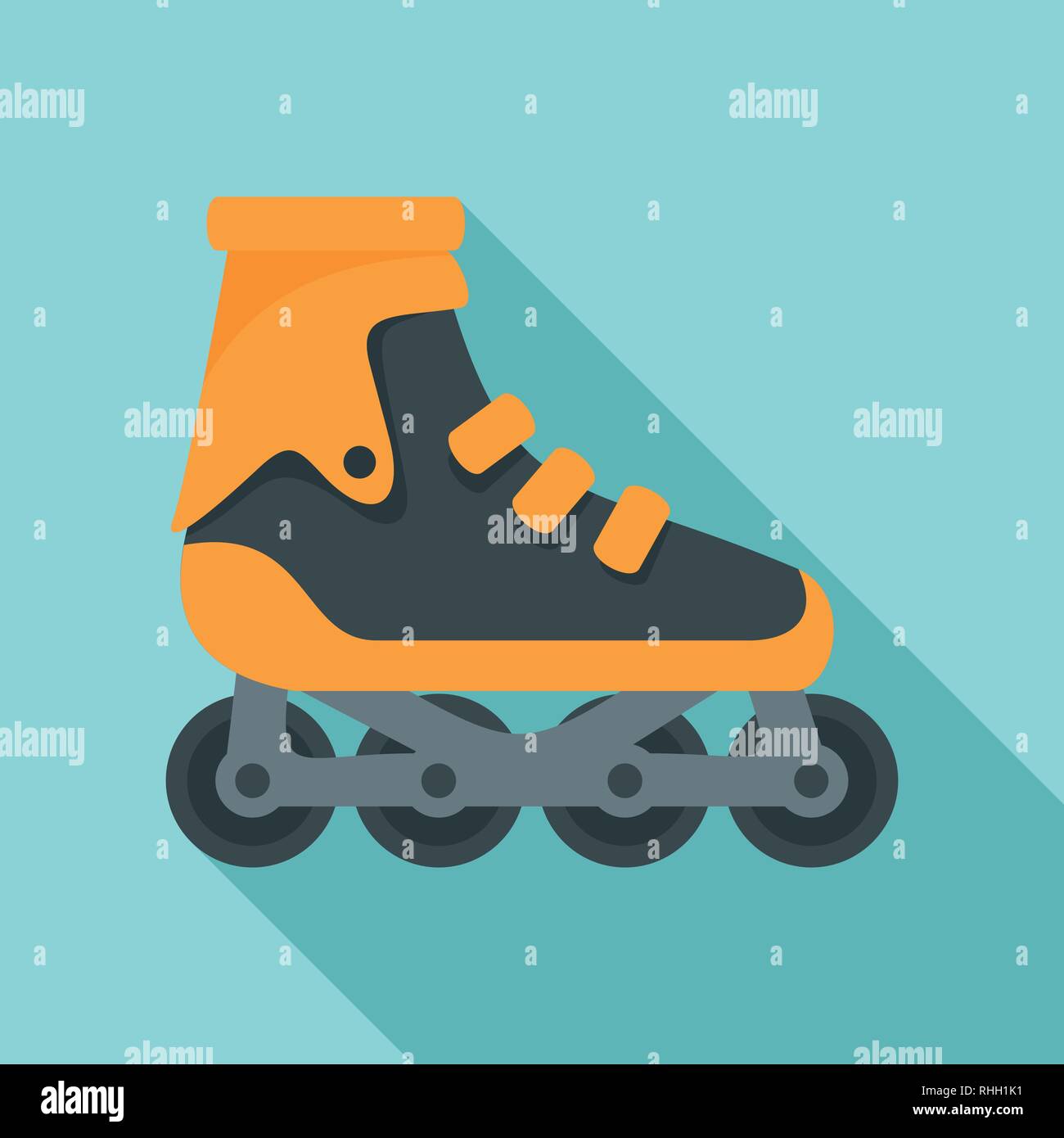 Modern inline skates icon. Flat illustration of modern inline skates ...