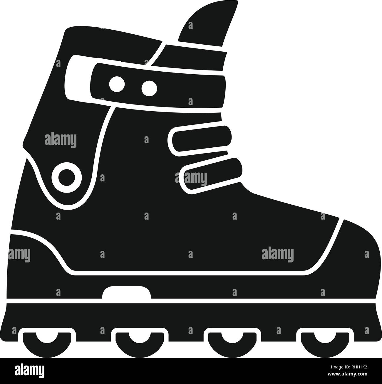 Small wheel inline skates icon. Simple illustration of small wheel ...