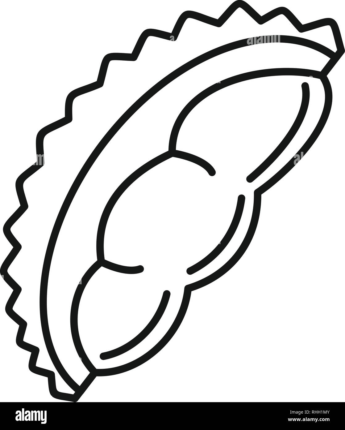 Fresh durian piece icon. Outline fresh durian piece vector icon for web ...