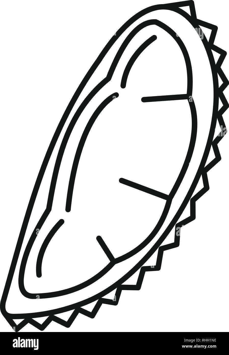 Fresh piece durian icon. Outline fresh piece durian vector icon for web ...