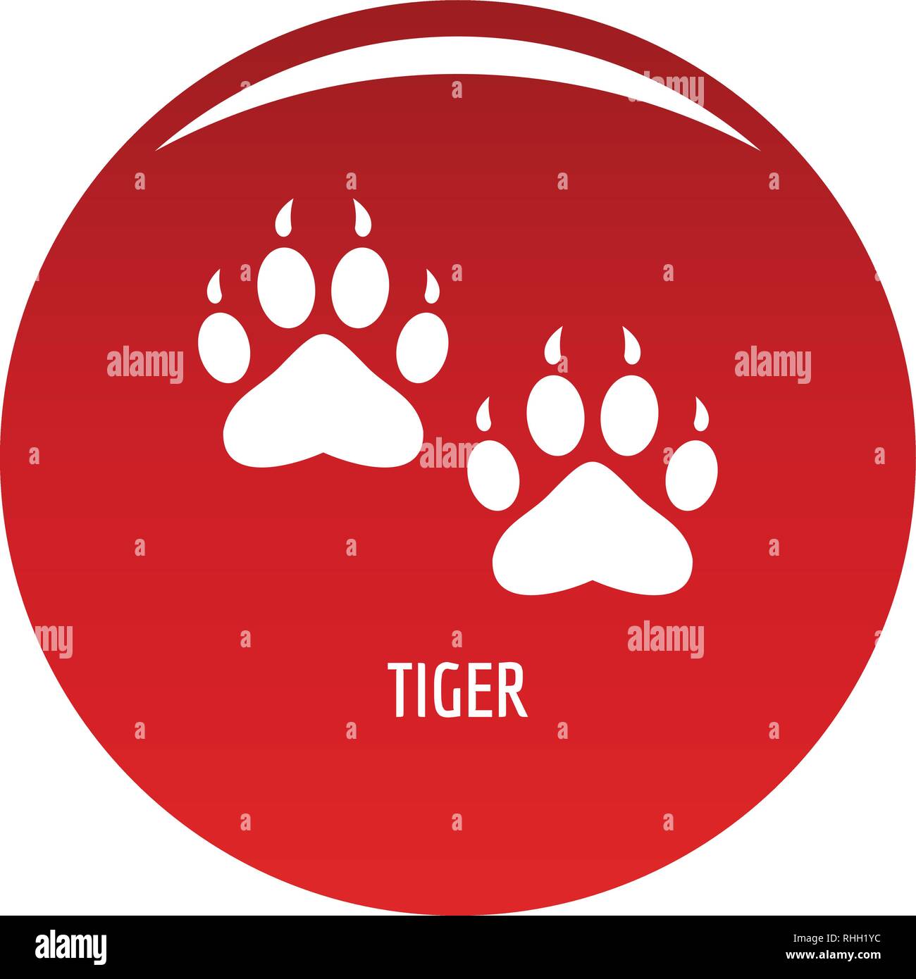 Tiger step icon. Simple illustration of tiger step vector icon for any ...