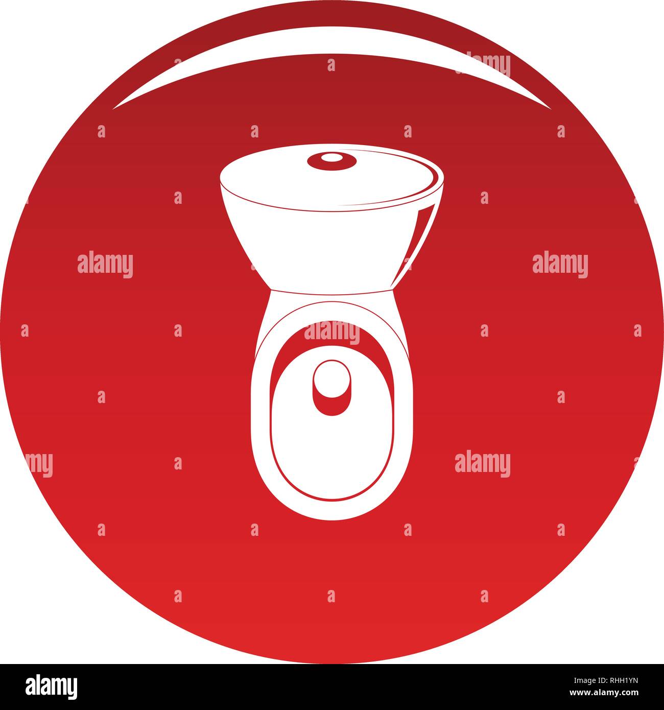 Wc icon. Simple illustration of wc vector icon for any design red Stock ...