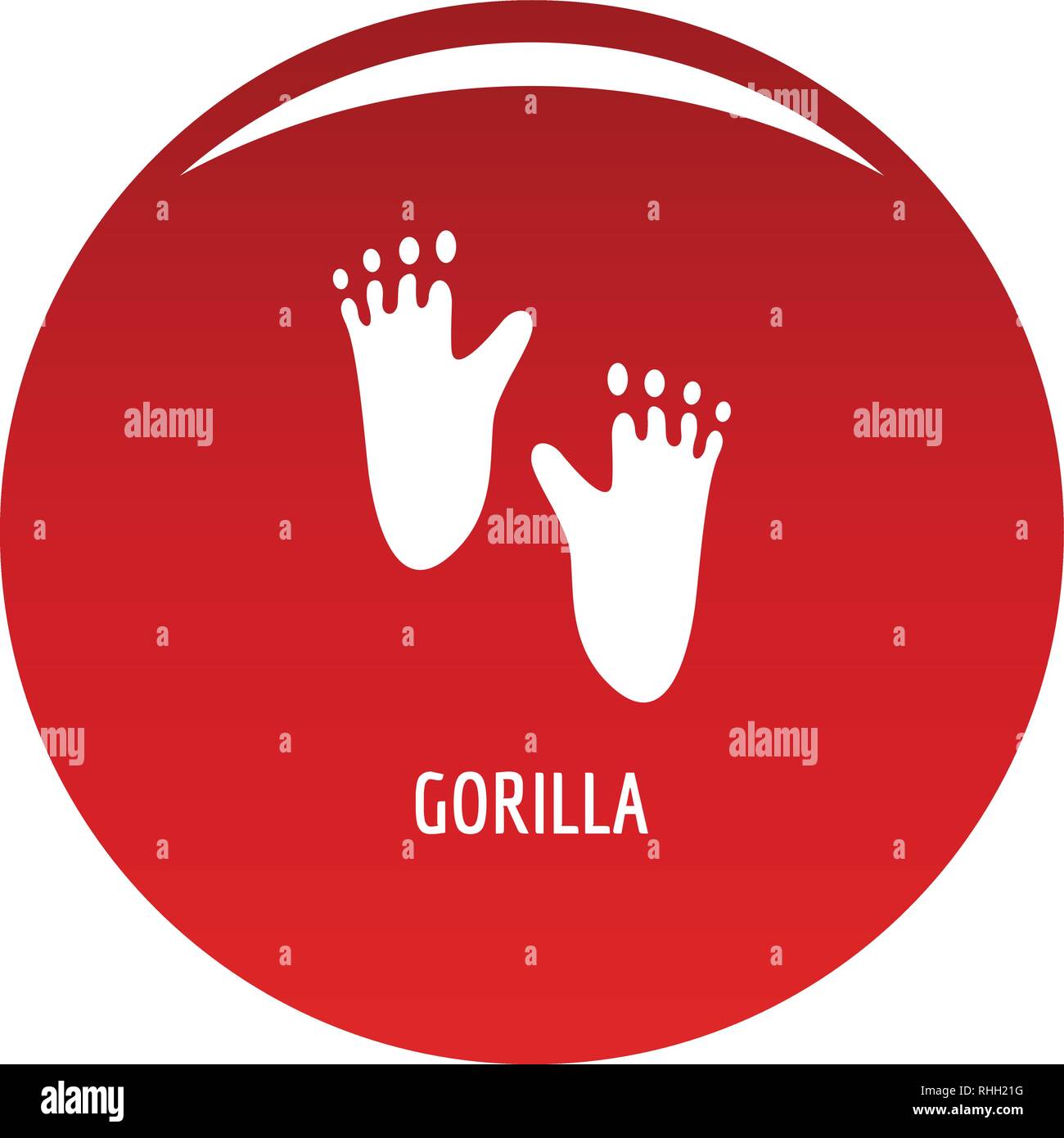 Gorilla step icon. Simple illustration of gorilla step vector icon for ...