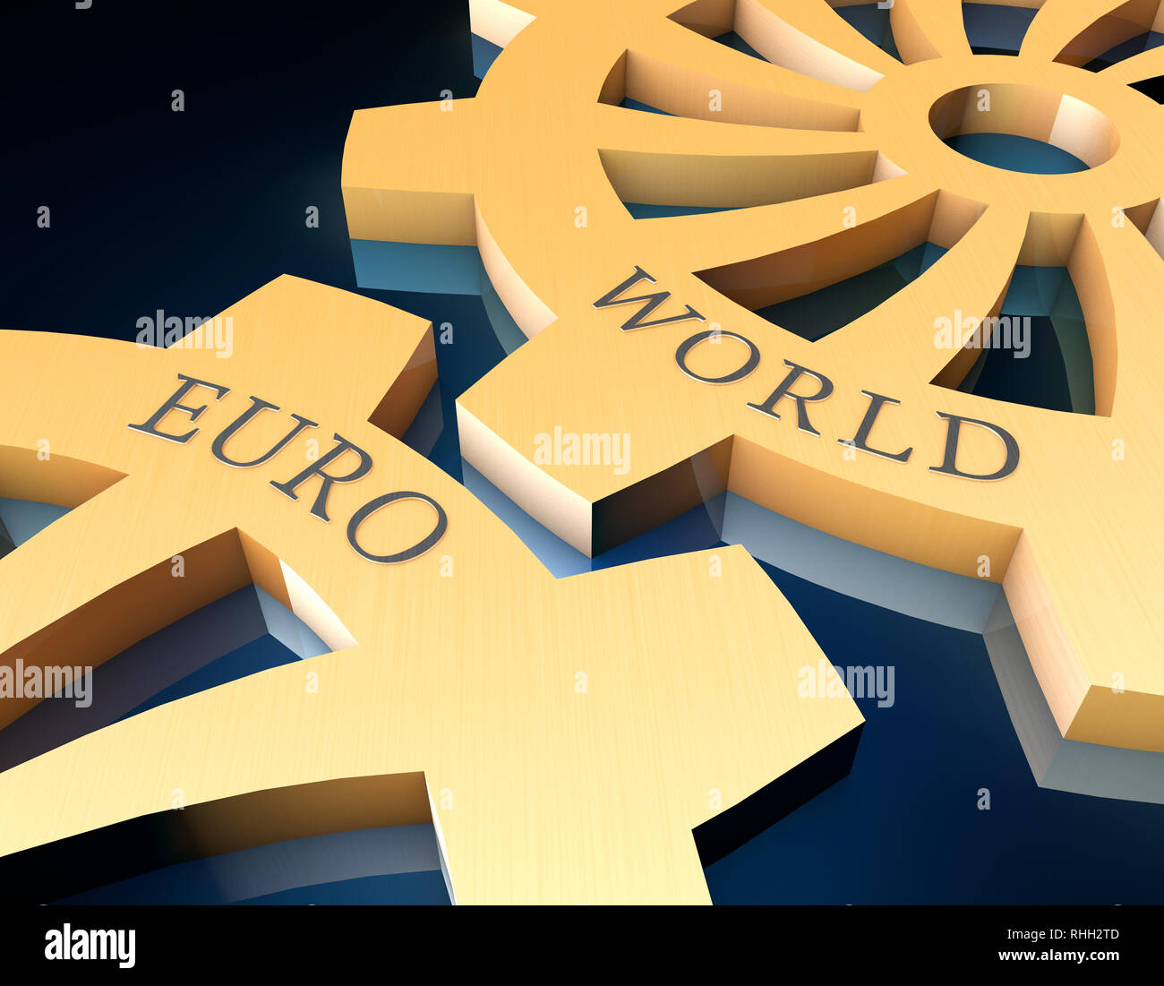 World gear and Euro gear, close relationship and cooperation Stock ...