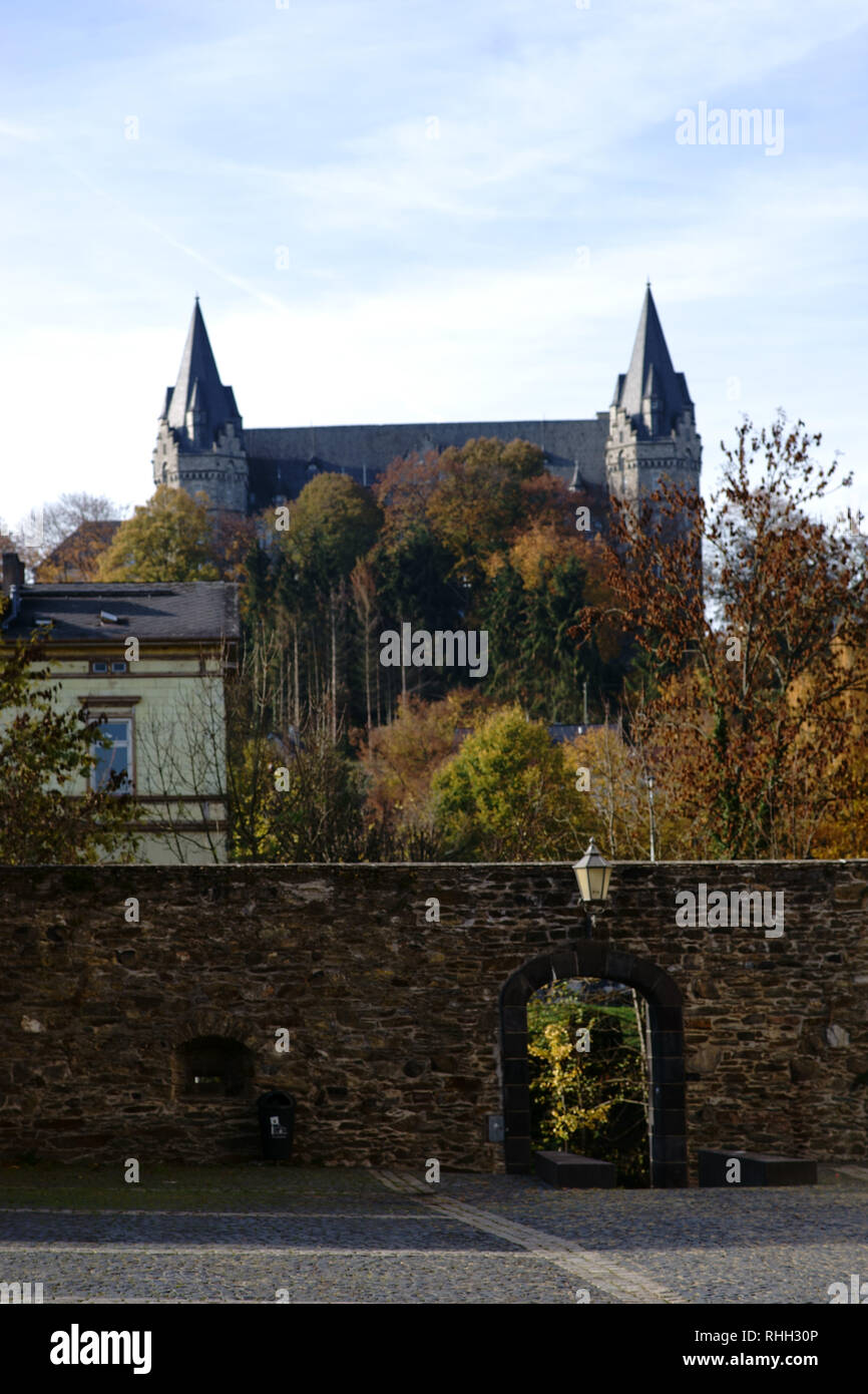 The towers of the convict building a historic building in Hadamar ...